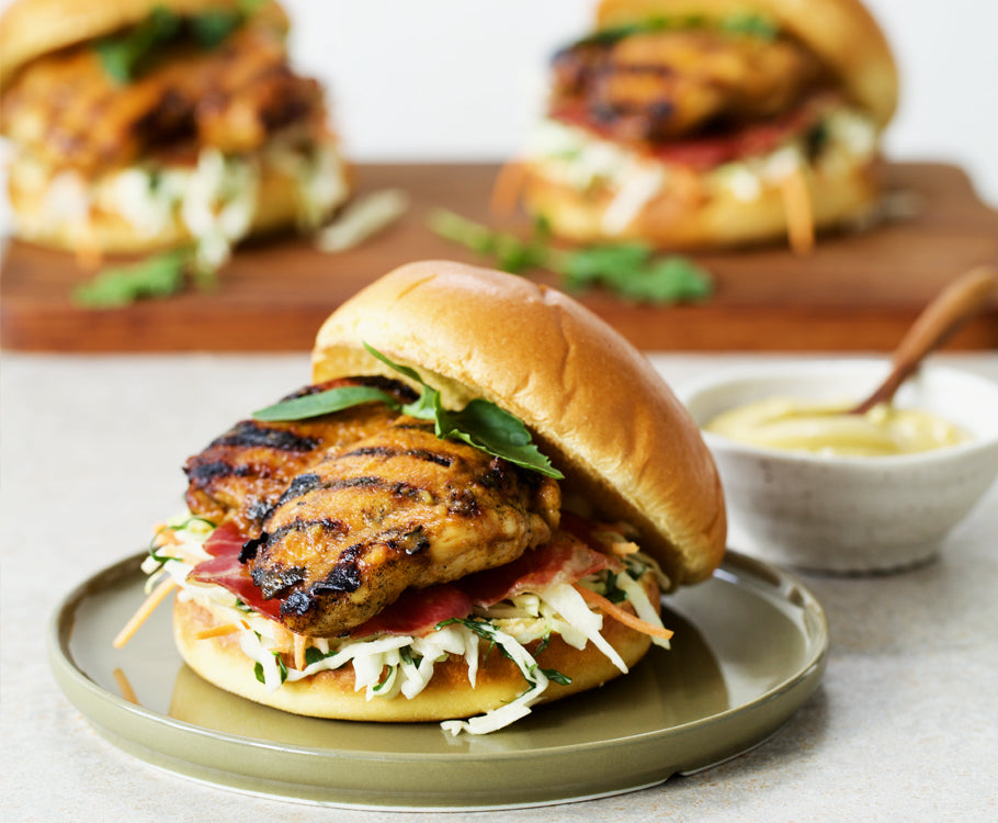 Mustard Chicken Burgers – Sabato