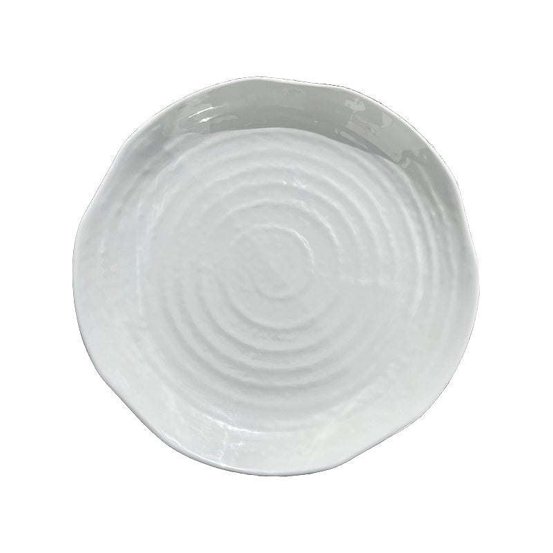 Textured Round Melamine Platter ~ White – Sabato